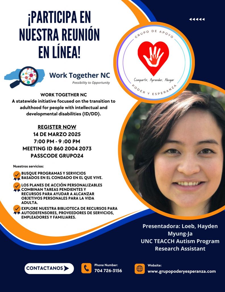 Work Together NC – Reunión en línea para personas con I/DD – Work ...